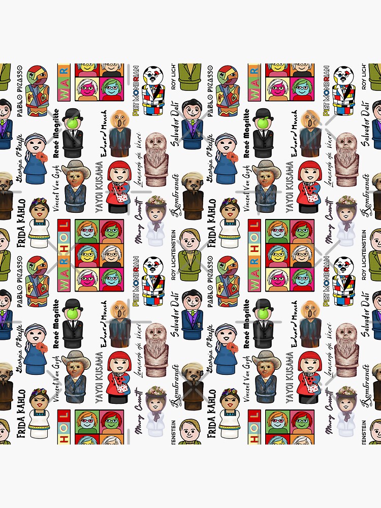 "Copy of Portraits of the Artists" Sticker for Sale by unhingedheather ...