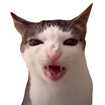 "Crunching Cat Meme" Sticker for Sale by RaisedByKittens | Redbubble