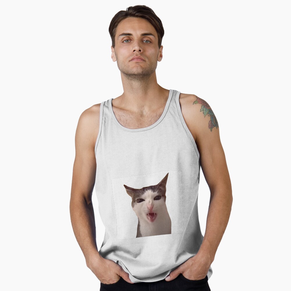 "Crunching Cat Meme" Sticker for Sale by RaisedByKittens | Redbubble