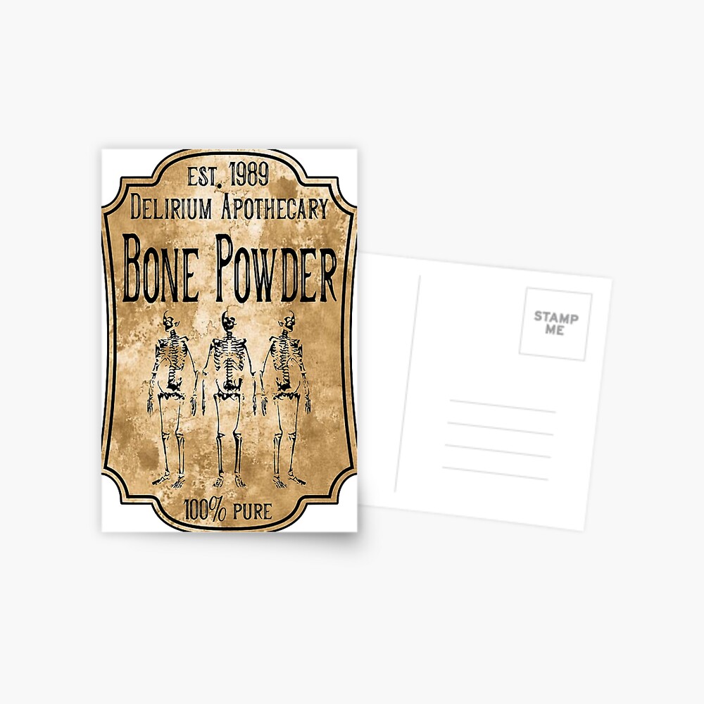 "Bone Powder potion label" Sticker for Sale by Freaky-Frenk | Redbubble