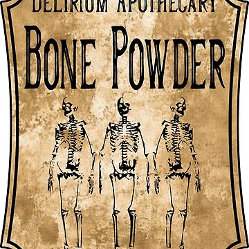 "Bone Powder potion label" Sticker for Sale by Freaky-Frenk | Redbubble