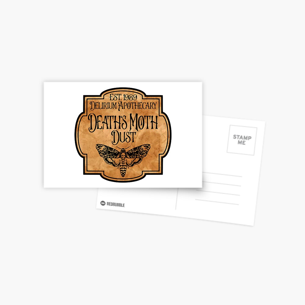 "Death's Moth Dust potion label" Sticker for Sale by Freaky-Frenk ...