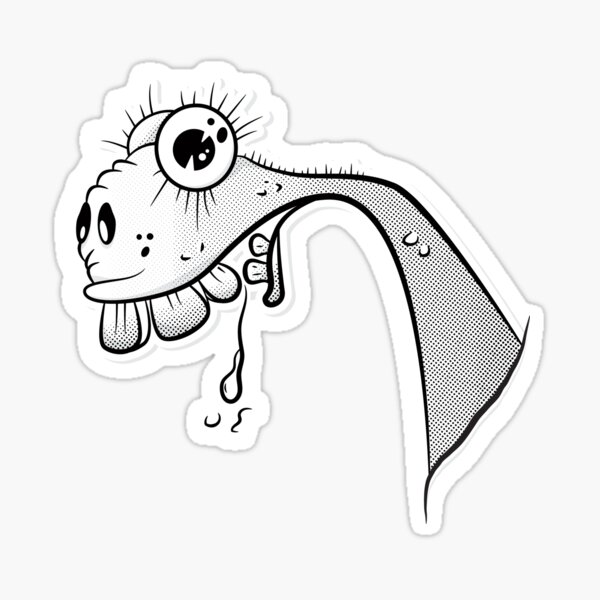 "Horror Monster - Scary Cartoon" Sticker for Sale by RaveRebel | Redbubble