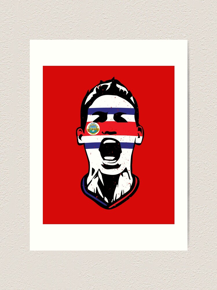"Costa Rica Team 2018 Fan Flag Face" Art Print by screenworks | Redbubble