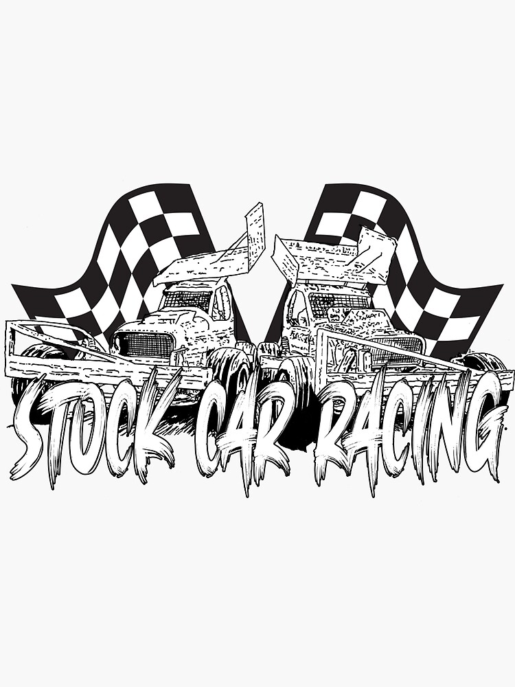 "Stock Car Racing" Sticker for Sale by Stuart Price | Redbubble