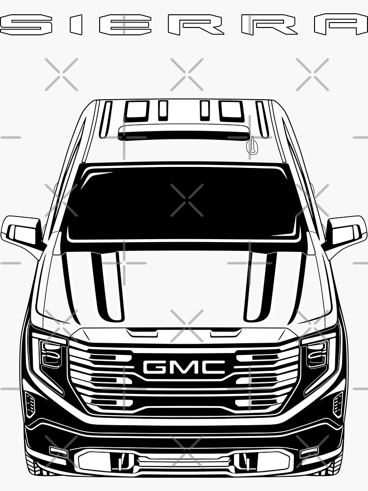 "Sierra AT4X 2022-2024" Sticker for Sale by V8social | Redbubble