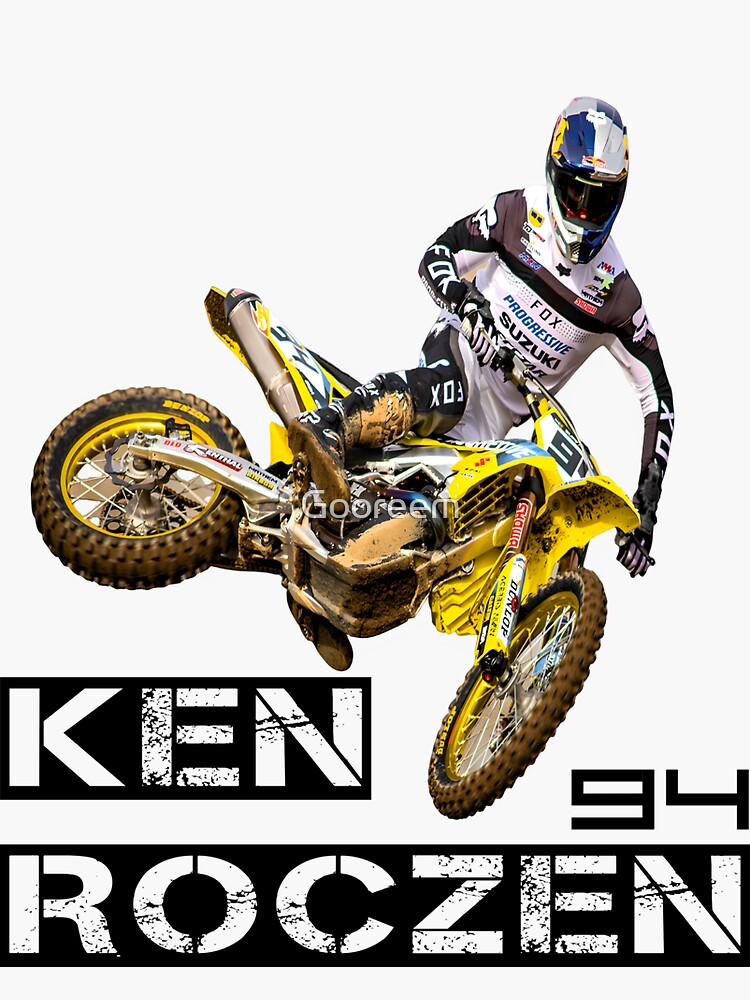 "Ken Roczen:Motocross & Supercross" Sticker for Sale by Gooreem | Redbubble