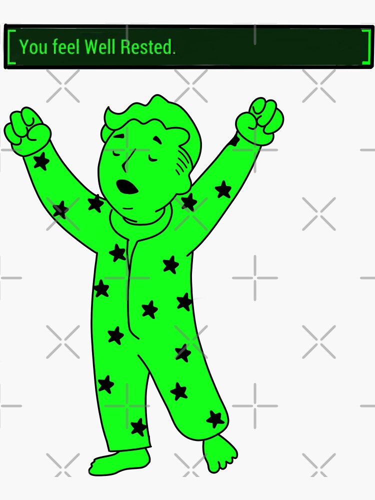 "Well Rested Perk" Sticker for Sale by Morrgannnx | Redbubble