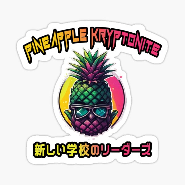 "Pineapple Kryptonite, Atarashii Gakko!, Kanji Name" Sticker for Sale ...