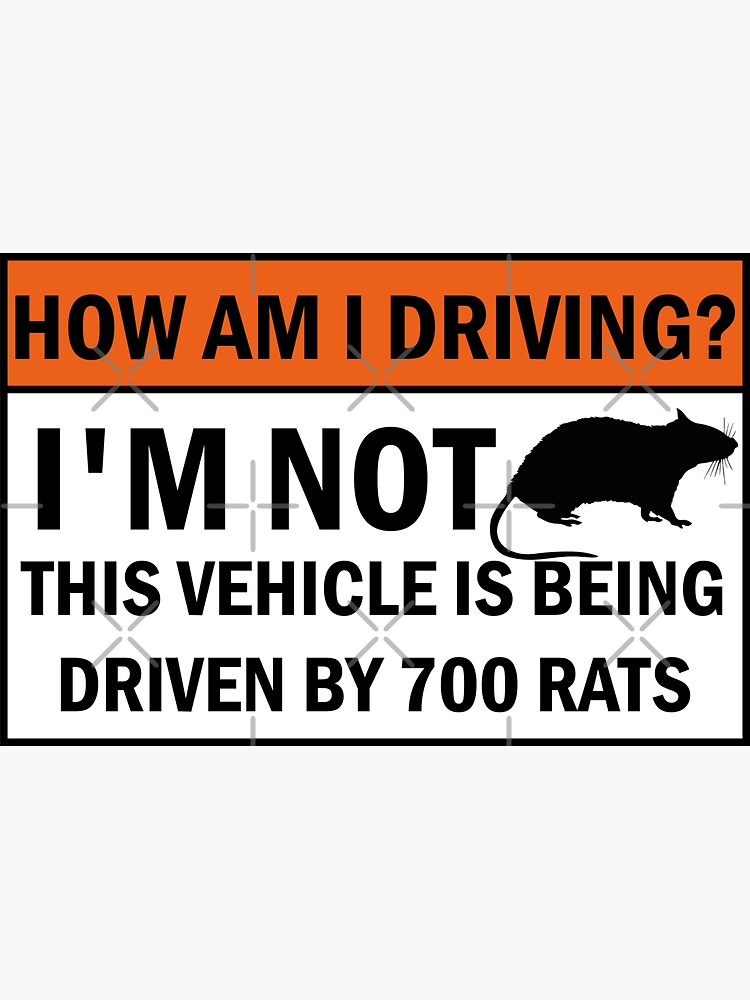 "How Is My Driving? I'm Not, This Vehicle Is Driven By 700 Rats Funny ...