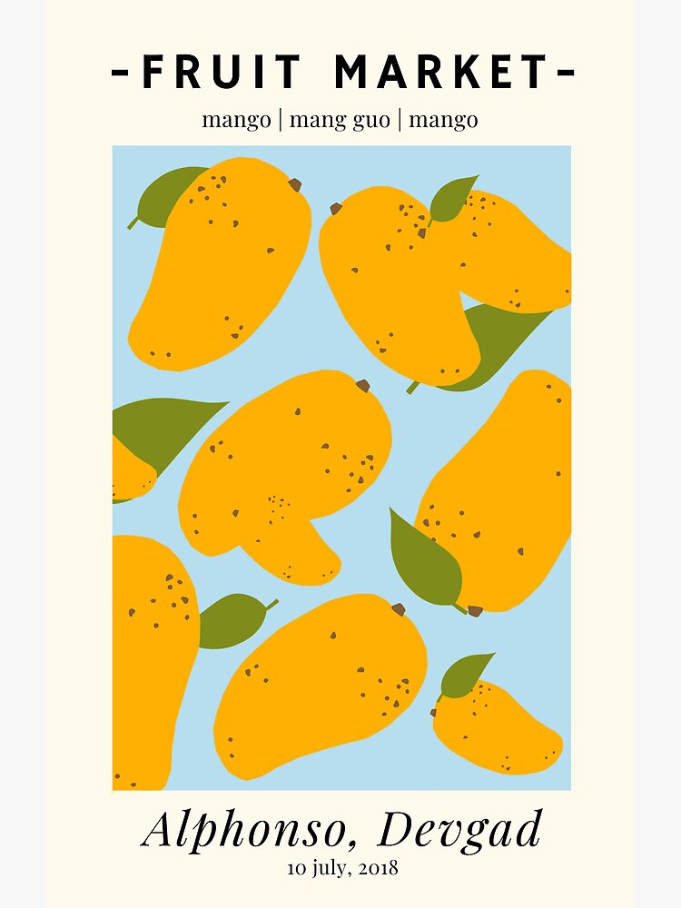 "Fruit Market Mango Poster" Greeting Card for Sale by ALLI-SHOPS ...