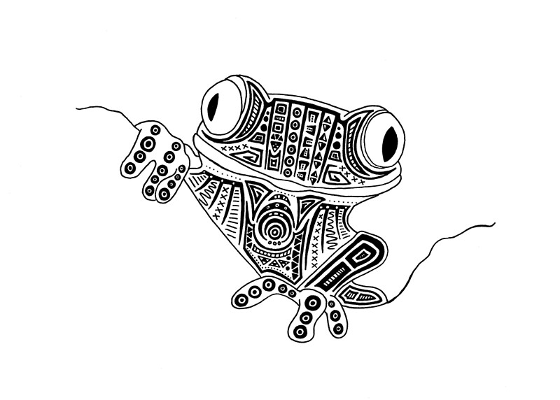 "Abstract Tree Frog" by PensAndNoodles | Redbubble