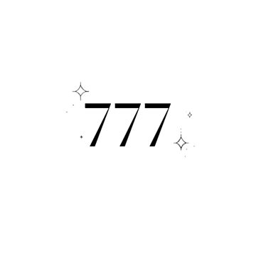 "777" Sticker for Sale by khloel | Redbubble