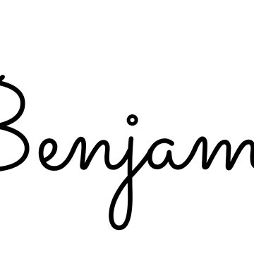 "Writing Benjamin Name Label" Sticker for Sale by NormadWorld | Redbubble