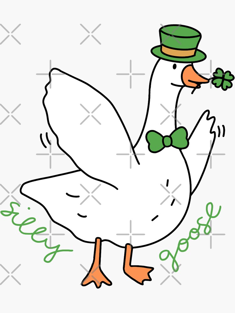 "St Patrick's Day Silly Goose" Sticker for Sale by Chanaika4 | Redbubble