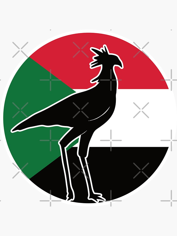 "Sudan Secretarybird Secretary bird Sudanese National Animal Flag ...