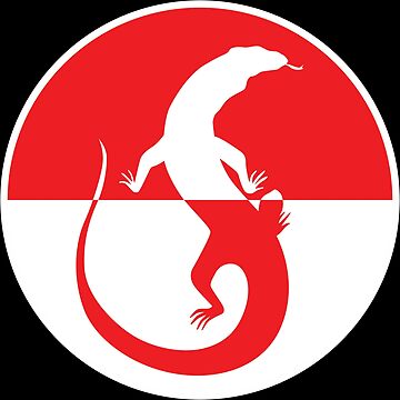 "Indonesia Komodo dragon Monitor Indonesian National Animal Flag ...