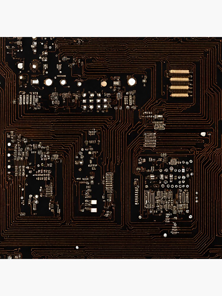 "Electronic circuits have some old rust. Has a transistor and resistor ...