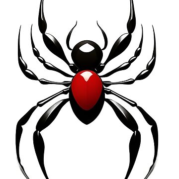 "Simple redback spider" Sticker for Sale by BinAlgoPix | Redbubble