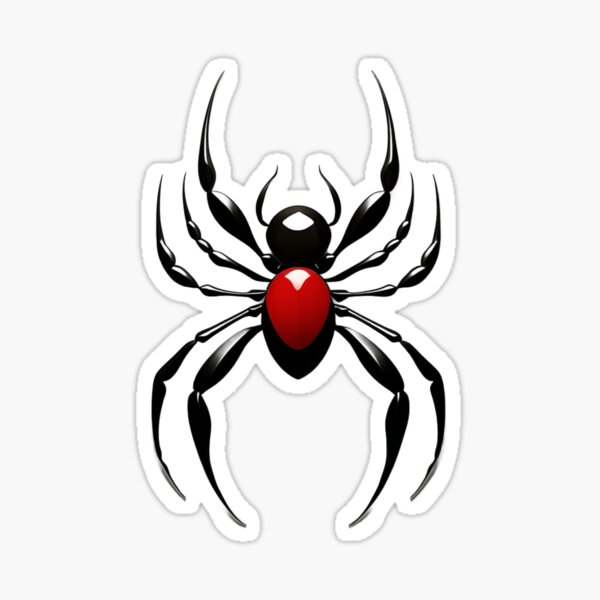 "Simple redback spider" Sticker for Sale by BinAlgoPix | Redbubble