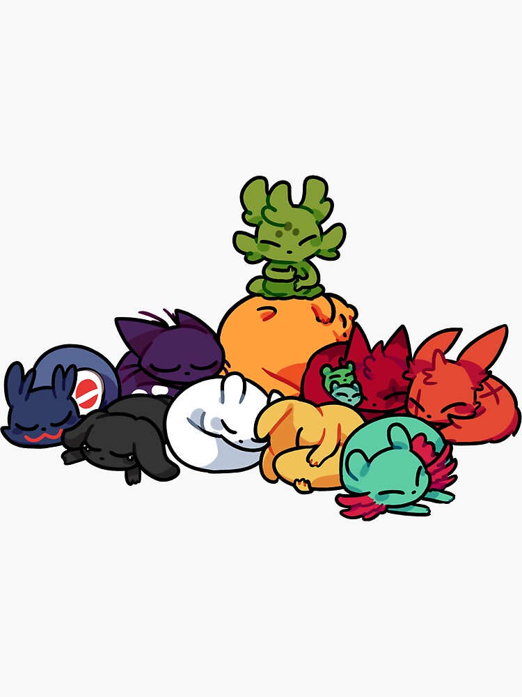 "Slugcat Group Hibernation" Sticker for Sale by Pansear | Redbubble