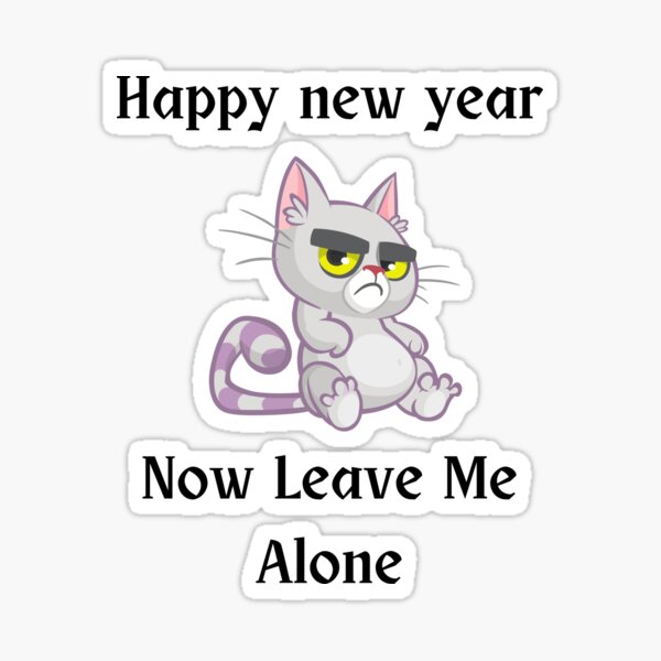 "Leave Me Alone Cat" Sticker for Sale by Shinigamii777 | Redbubble