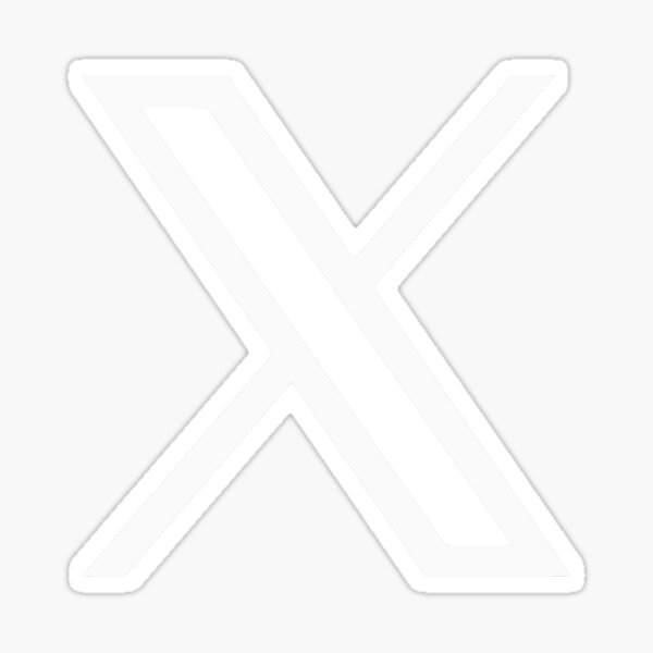 "Twitter/X Logo" Sticker for Sale by akbangar | Redbubble