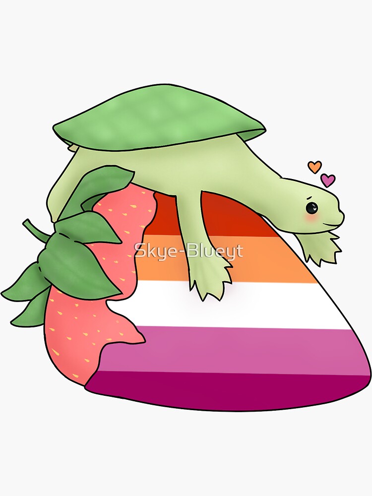 "Lesbian Pride Turtle " Sticker for Sale by Skye-Blueyt | Redbubble