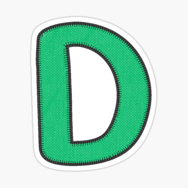"Fabric Alphabet Letter D" Sticker for Sale by nuchz | Redbubble
