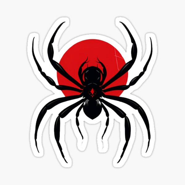 "Simple redback spider" Sticker for Sale by BinAlgoPix | Redbubble