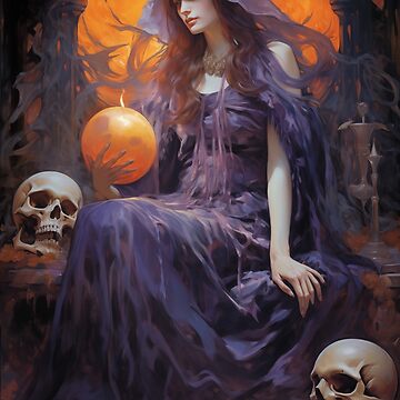 "Death Goddess Halloween Witch Lovecraft" Art Board Print by gothicnerd ...