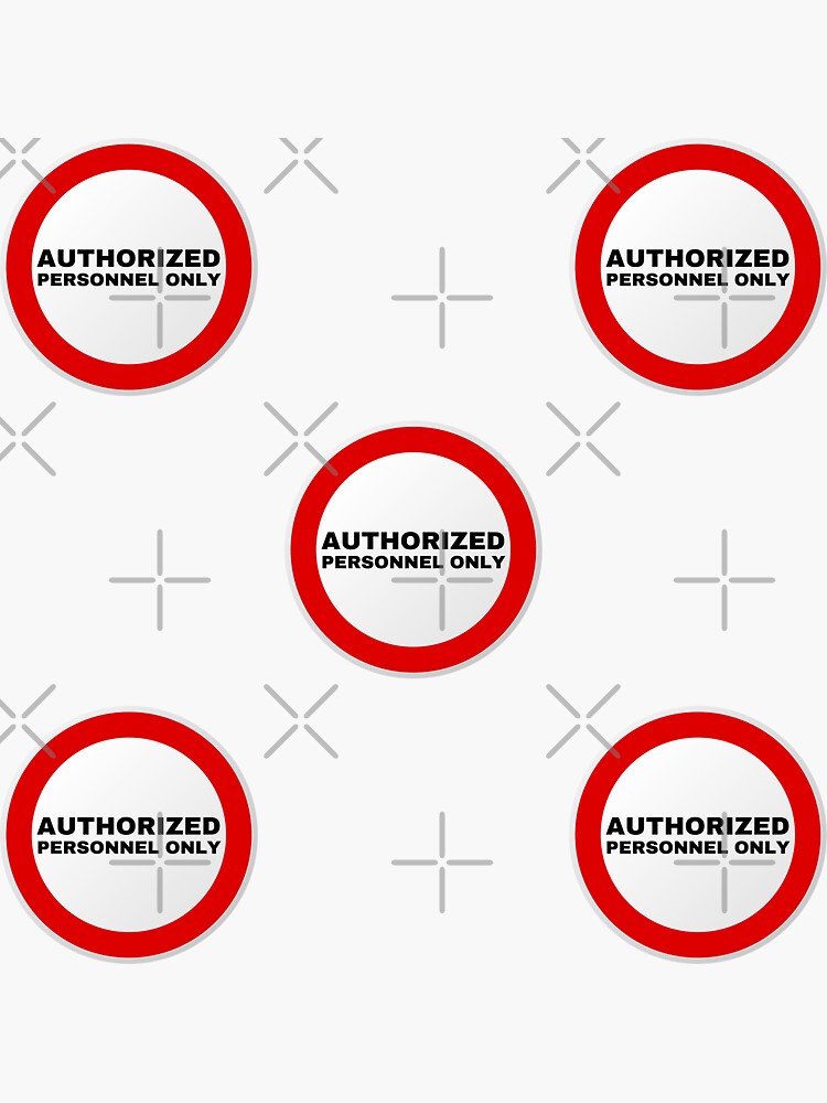 "Authorized Personnel Only Pack" Sticker for Sale by lachataigne ...