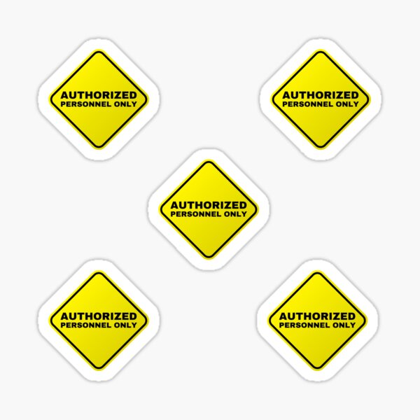 "Authorized Personnel Only Pack" Sticker for Sale by lachataigne ...