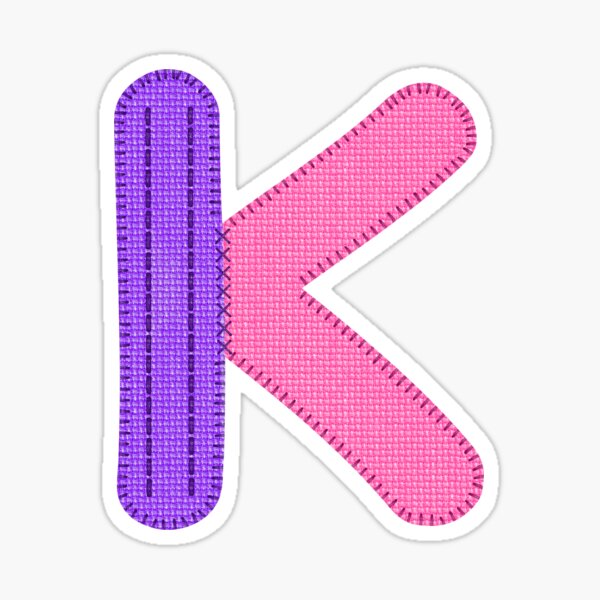 "Fabric Alphabet Letter K" Sticker for Sale by nuchz | Redbubble
