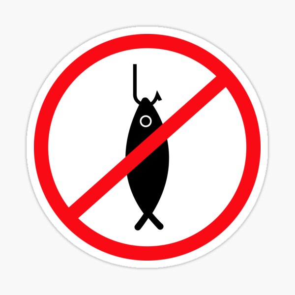"Vector no fishing icon" Sticker for Sale by VadimFromm | Redbubble