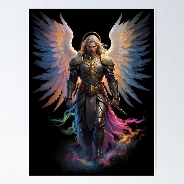 "Warrior Angel, male" Poster for Sale by BajanTees | Redbubble