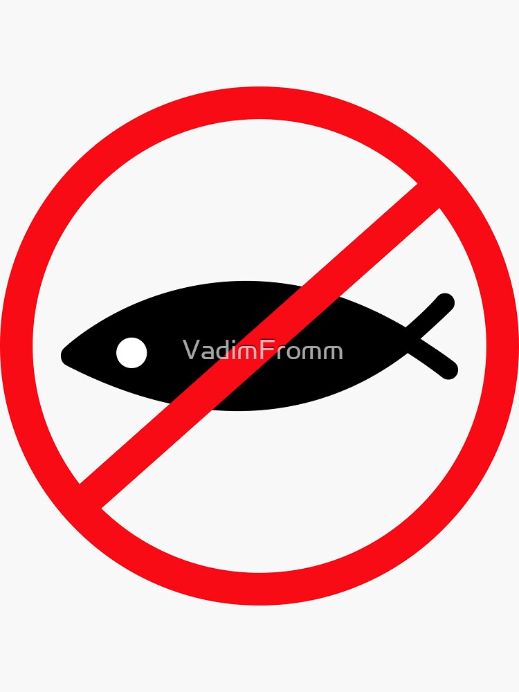 "Vector no fishing icon" Sticker for Sale by VadimFromm | Redbubble