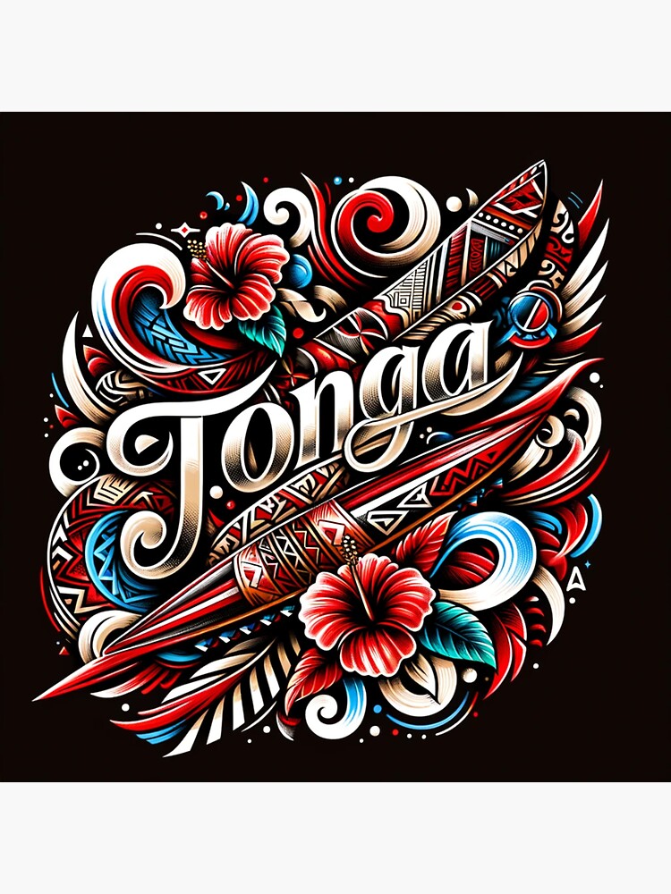 "Tonga Logo 1" Sticker for Sale by Doug Healey | Redbubble