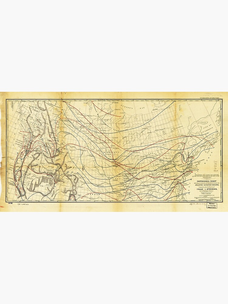 "Isothermal Chart North of the 36th Parallel between the Atlantic ...
