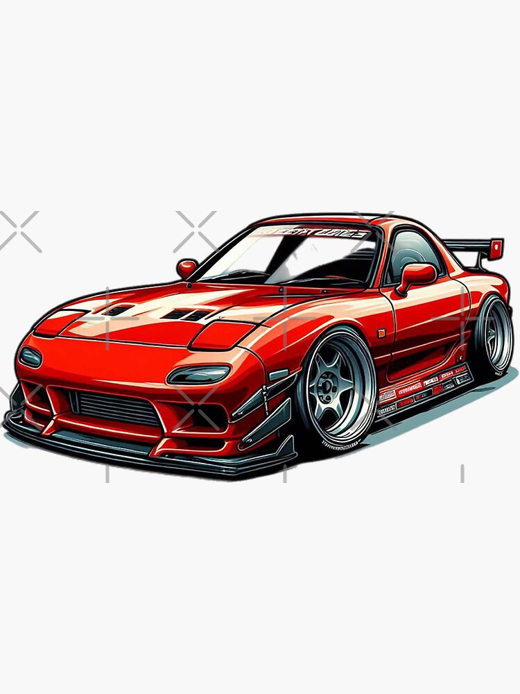 "mazda RX7" Sticker for Sale by Devin4s | Redbubble
