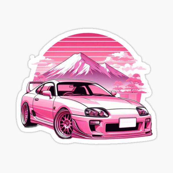 "supra mkiv pink" Sticker for Sale by Devin4s | Redbubble