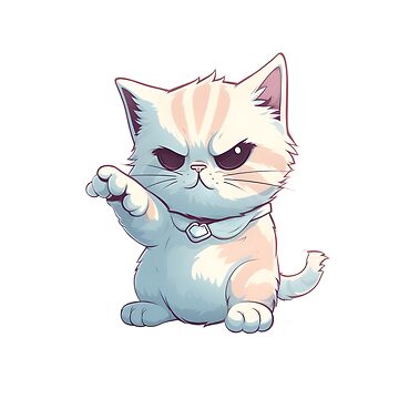 "Bad boy cat, angry cat, white bad cat, mafia cat, god father cute cat ...