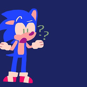 "Confused Sonic" Sticker for Sale by AloofGoof | Redbubble