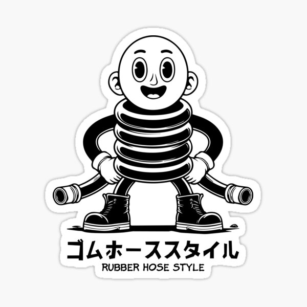 "Rubber Hose Rob" Sticker for Sale by BaldBoyStudio | Redbubble