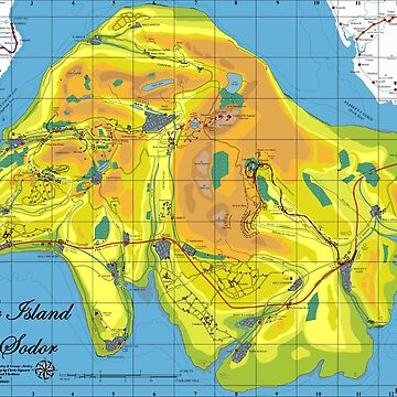 "Sodor Map" Poster for Sale by Toy-Ography | Redbubble