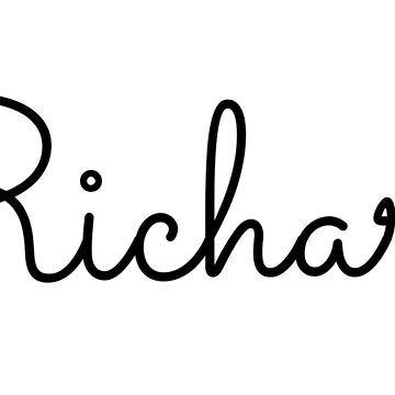 "Writing Richard Name Label " Sticker for Sale by NormadWorld | Redbubble