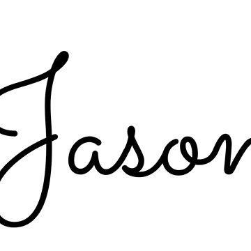 "Writing Jason Name Label" Sticker for Sale by NormadWorld | Redbubble