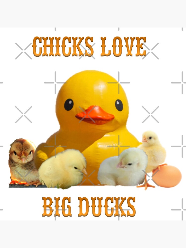 Chicks Love Big Ducks Face It Poster For Sale By Mstlady Redbubble
