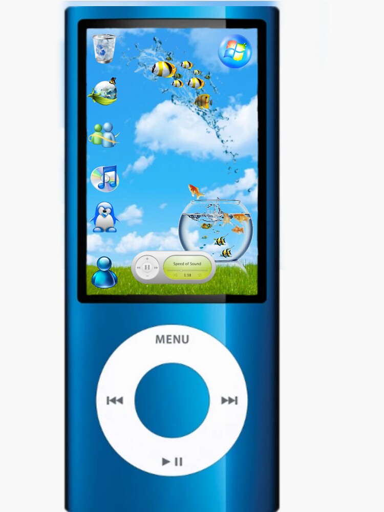 "Frutiger areo ipod" Sticker by MelsUnivers | Redbubble