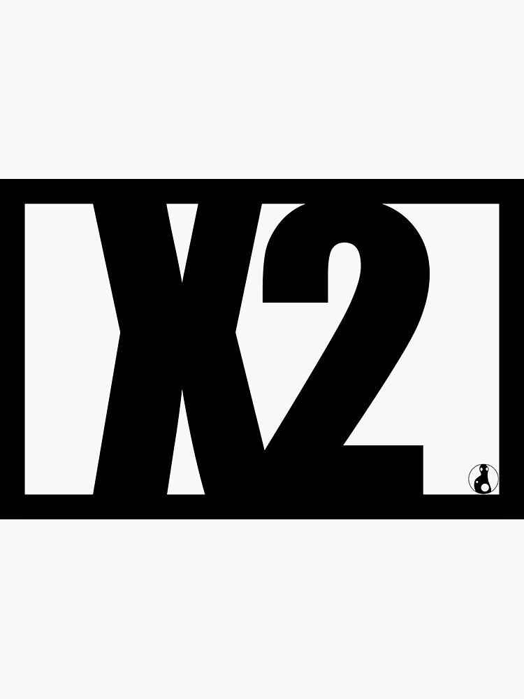 "x2" Sticker by MobsProject | Redbubble